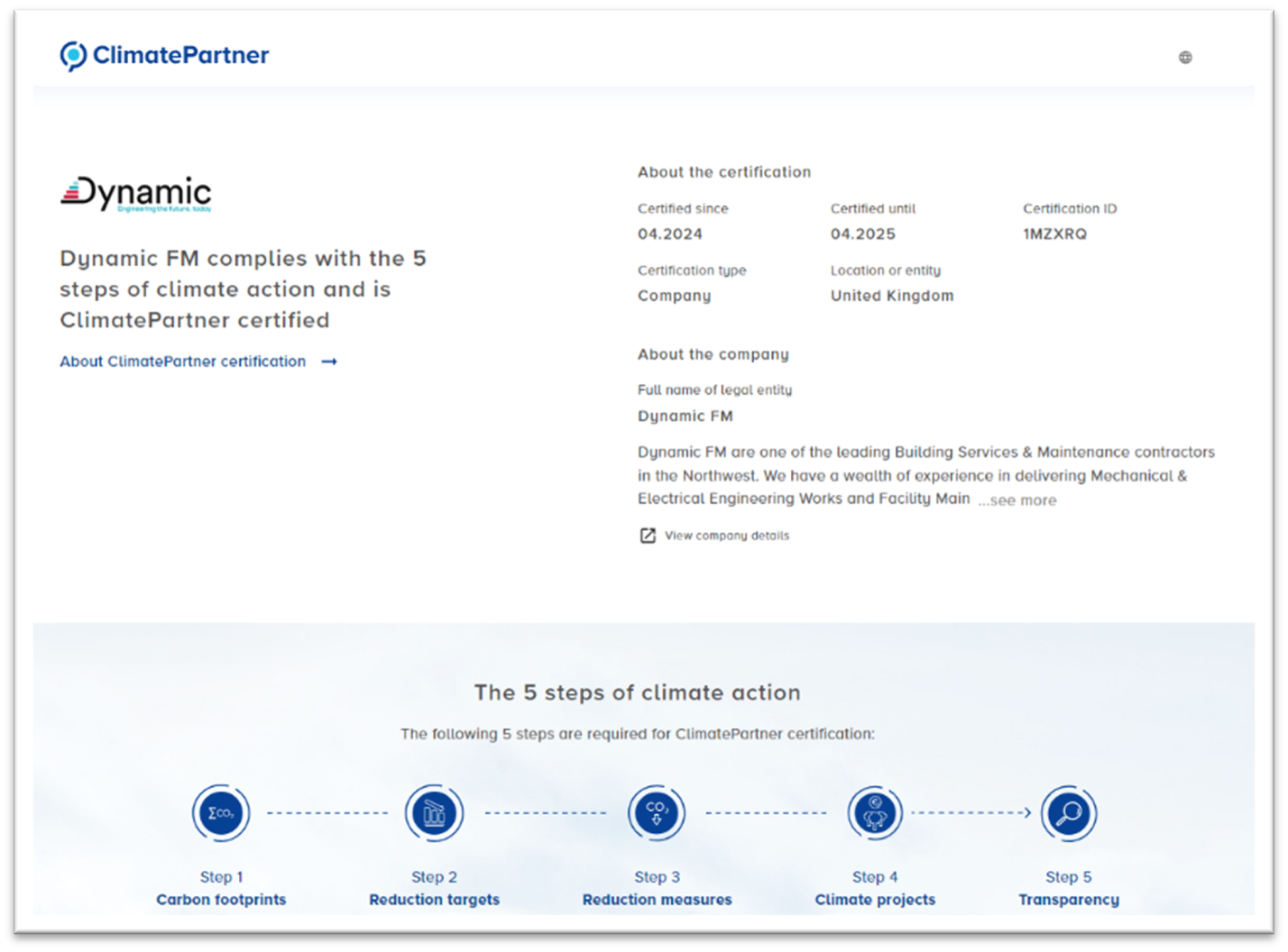 Dynamic FM Achieves ‘Climate Partner Certified’ Status: A Milestone in Our Commitment to ...